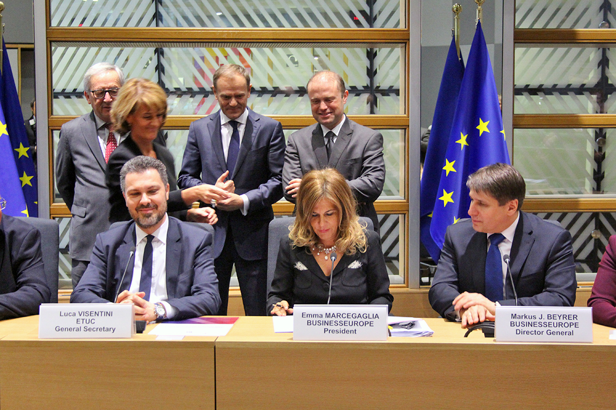 Framework agreement on active ageing: signing ceremony - BusinessEurope